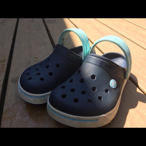 CROCS | Shoes | Crocs Crocband Ii Kid Blue Clog Shoes Kids J2 | Poshmark